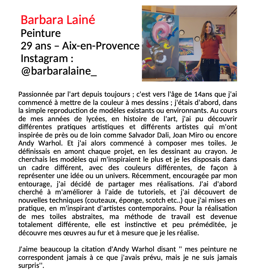 (Français) Barbara Lainé (Jeune Talent) • Espace 361°